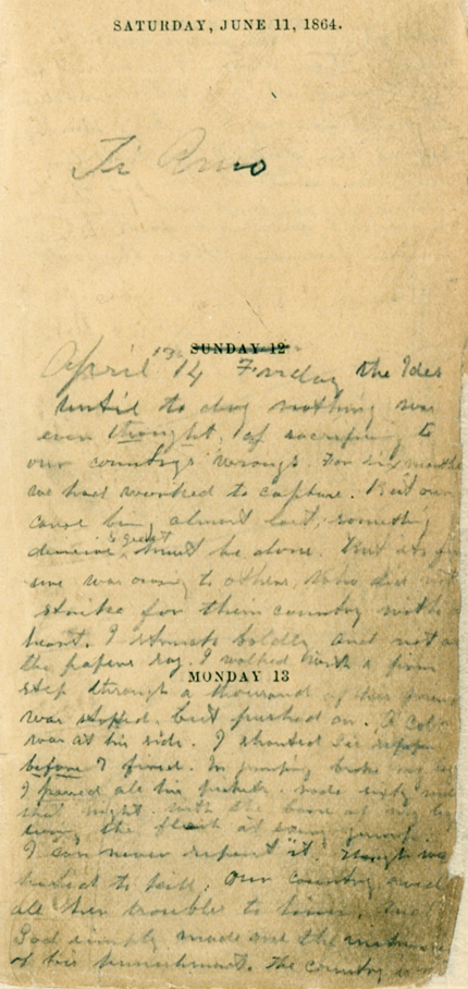 The Text of John Wilkes Booth’s Diary | LincolnConspirators.com