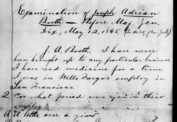 Joseph Adrian Booth | LincolnConspirators.com